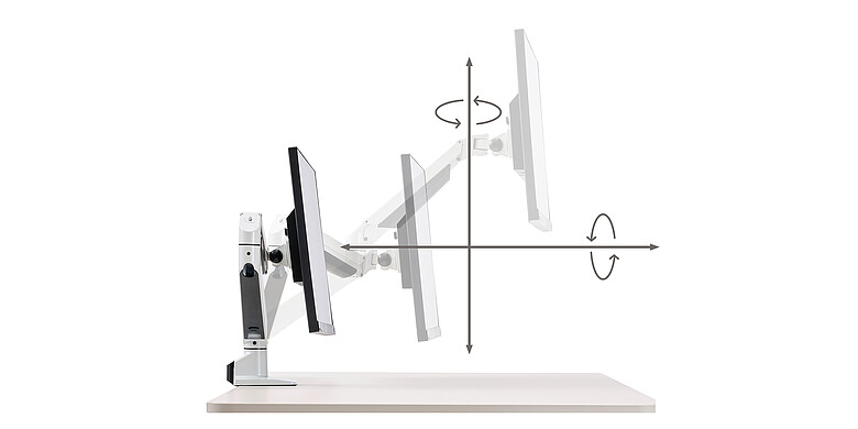 Monitor Arm - Flexible Screen Holder for Ergonomic Working - Sedus