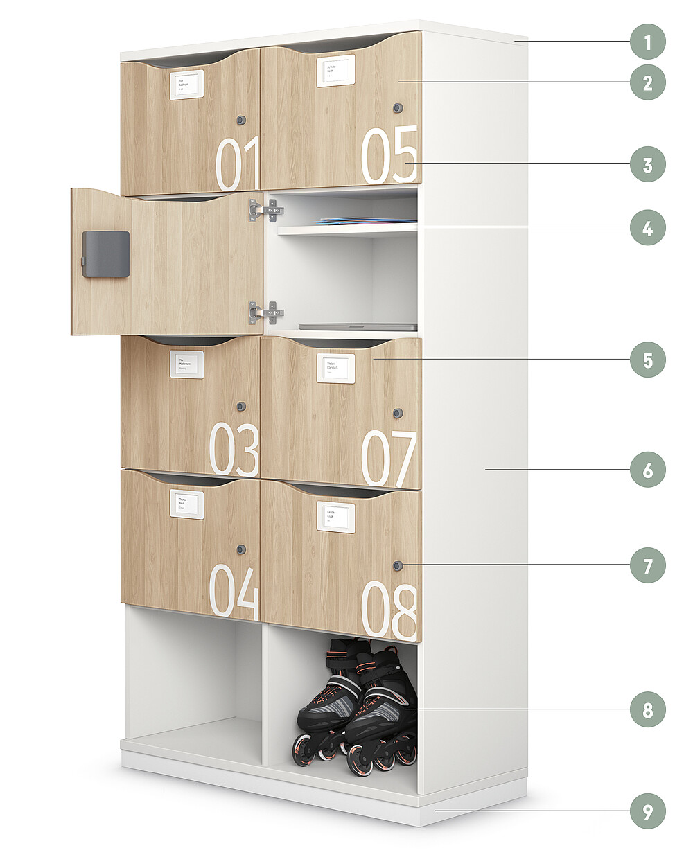Efficient office cabinet storage and lockers for your workspace